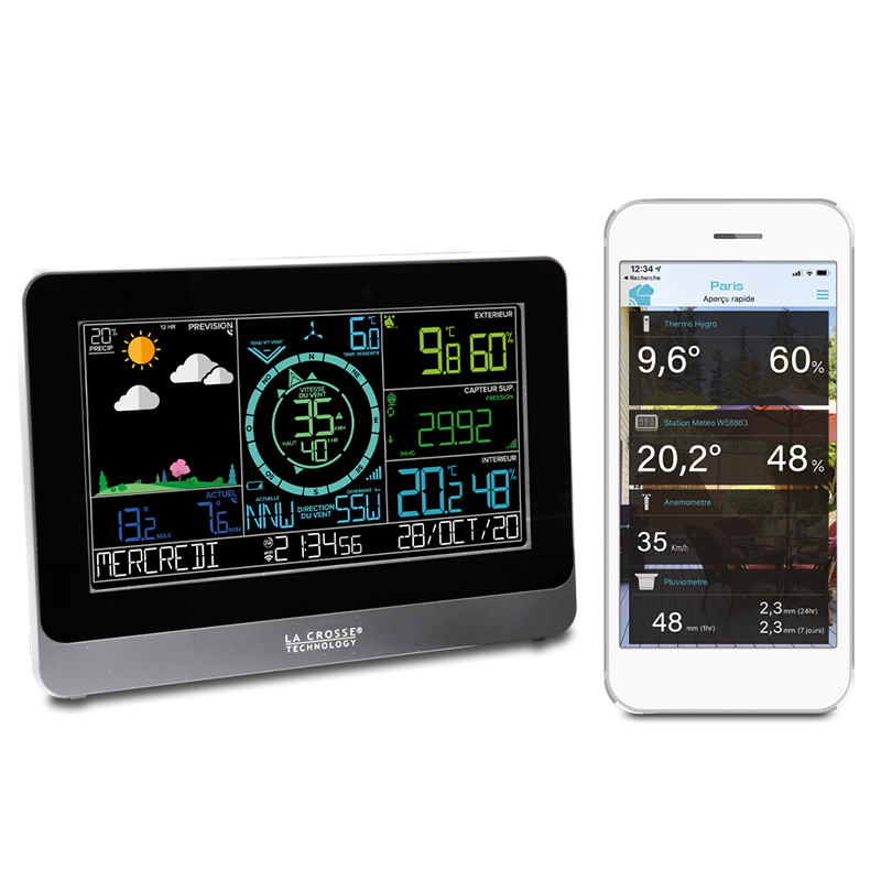 STATION METEO SEMI PROFESSIONNELLE WIFI ET 1 CAPTEUR STATION METEO SEMI PROFESSIONNELLE WIFI ET 1 CAPTEUR